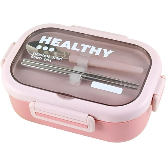 Stainless Lunch Box, 2 Compartment Bento Box for , Easy to Clean, Leak ...