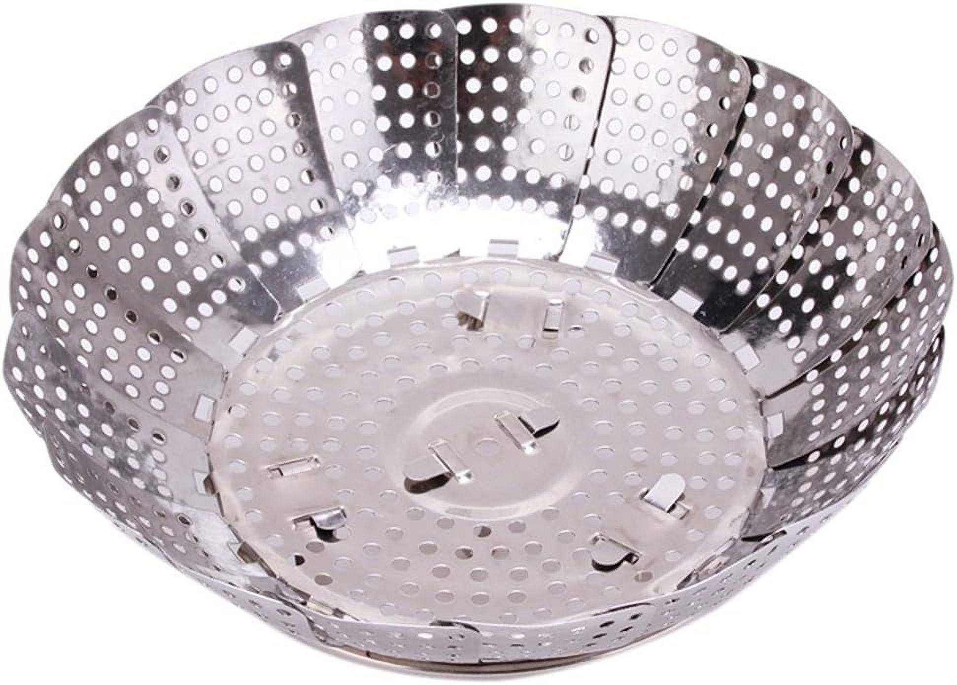 Stainless Mesh Dish Vegetable Egg Fruit Steamer Cooking Basket Poacher ...