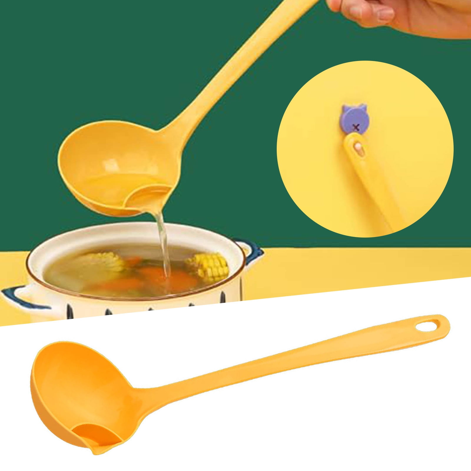 Stainless Mesh Strainer Kitchen Oil Separator Soup Food Separator Spoon ...