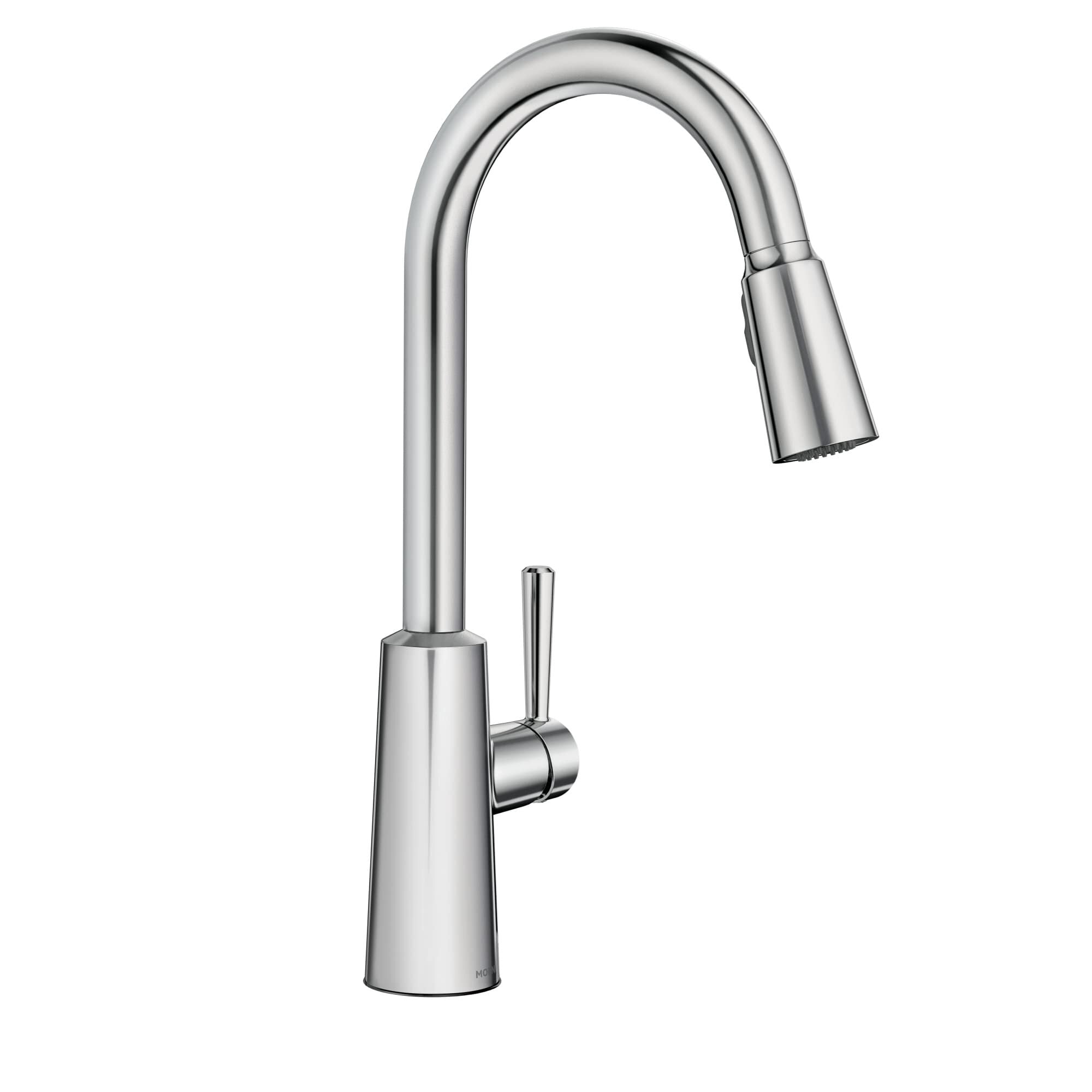 A Stainless One-Handle Pulldown Kitchen Faucet Featuring Power Boost ...