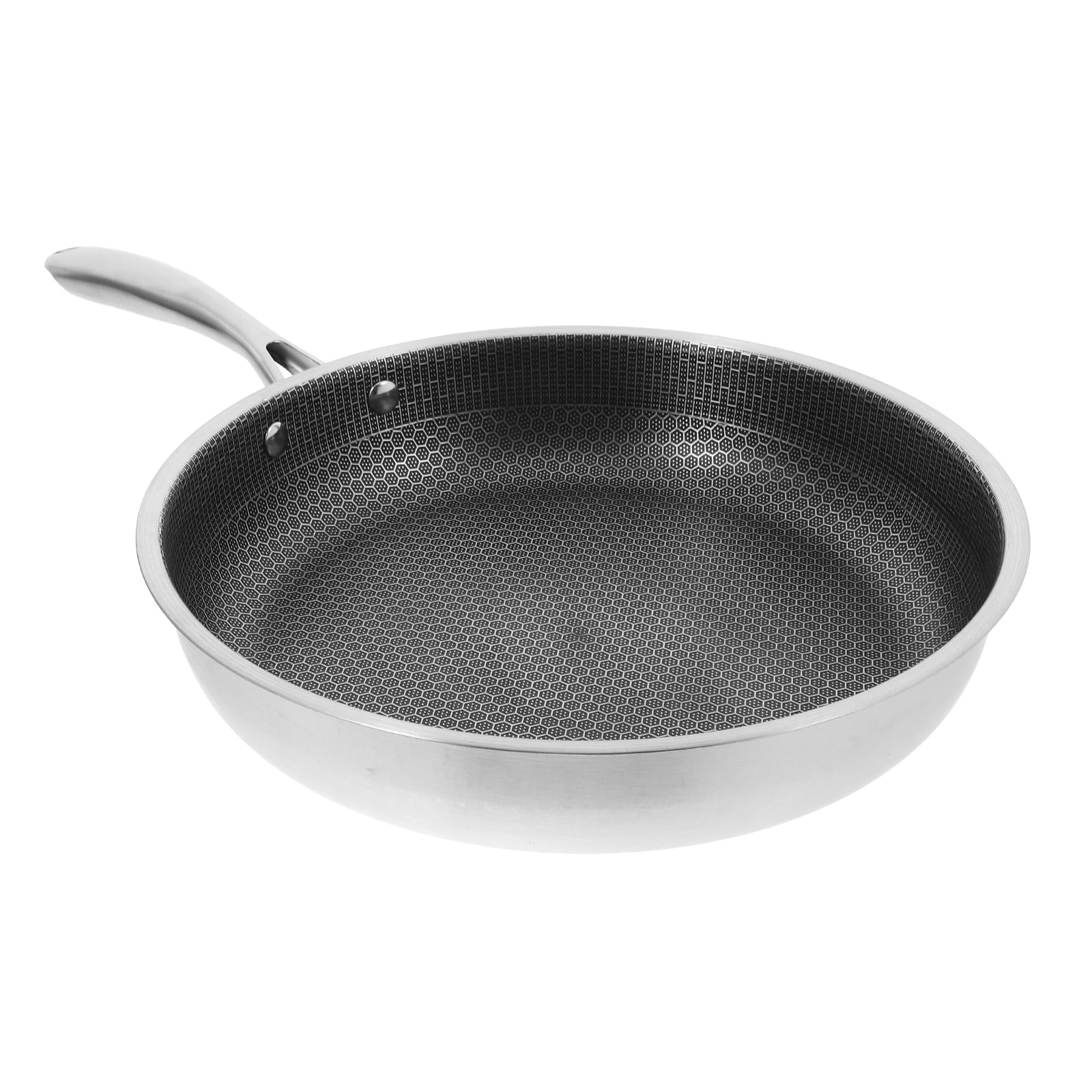 Stainless Pan with Lid Electric Fry Steel Wok Work - Walmart.com