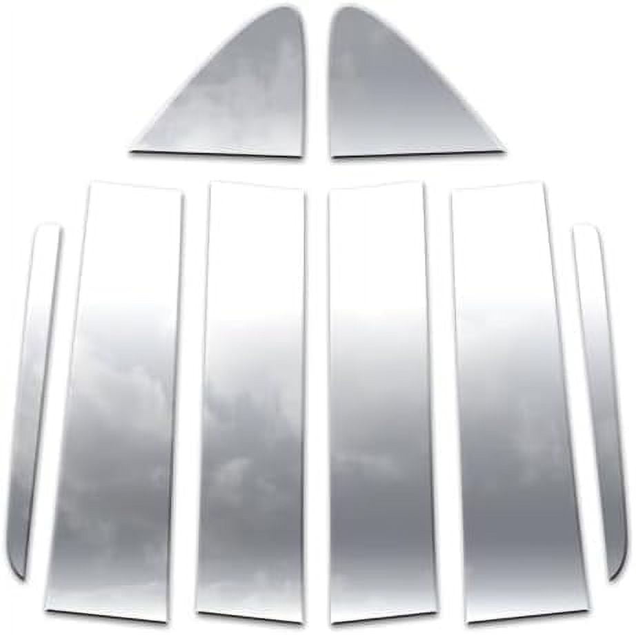 Stainless Pillar Post Covers for Silverado 1500 2019-2024 Dbl/Crew Cab 8pc w/Mirror Posts ...