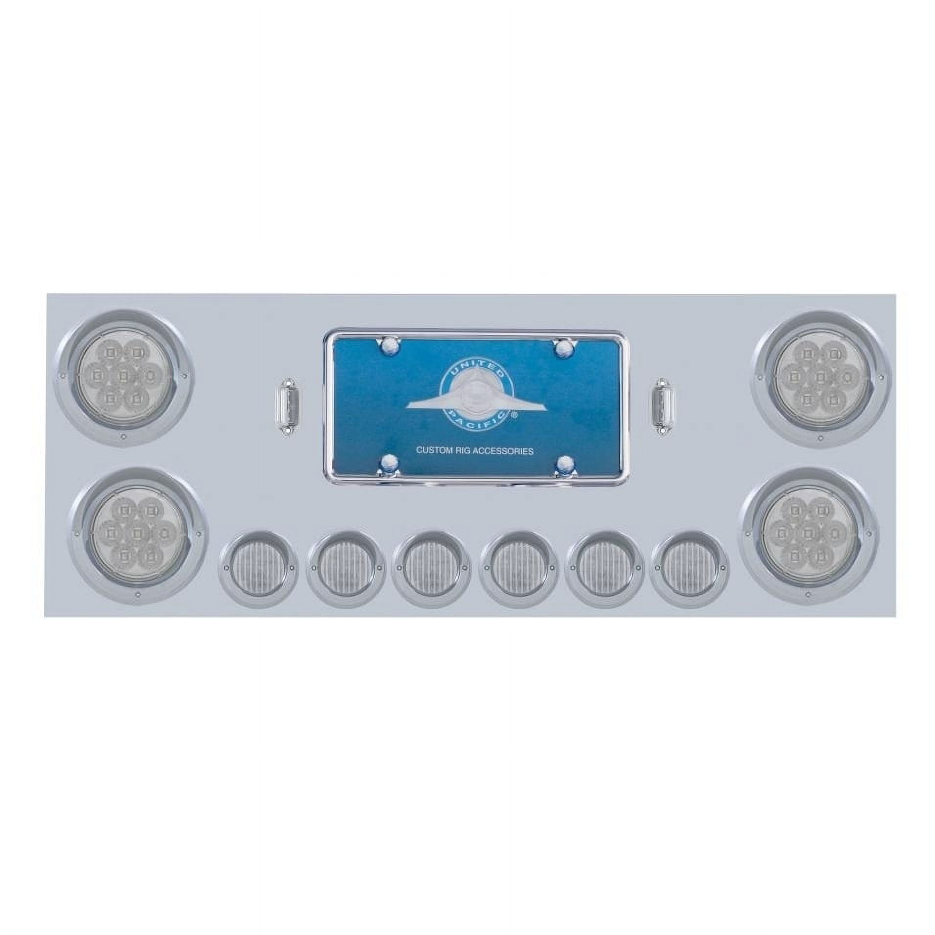 Stainless Rear Center Panel Red LED, Clear Lens Lights Chrome Bezels ...