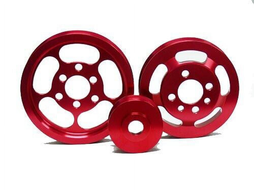 Stainless Red Overdrive Pulley Kit For 99 thru 04 Volkswagen Golf, 00 ...