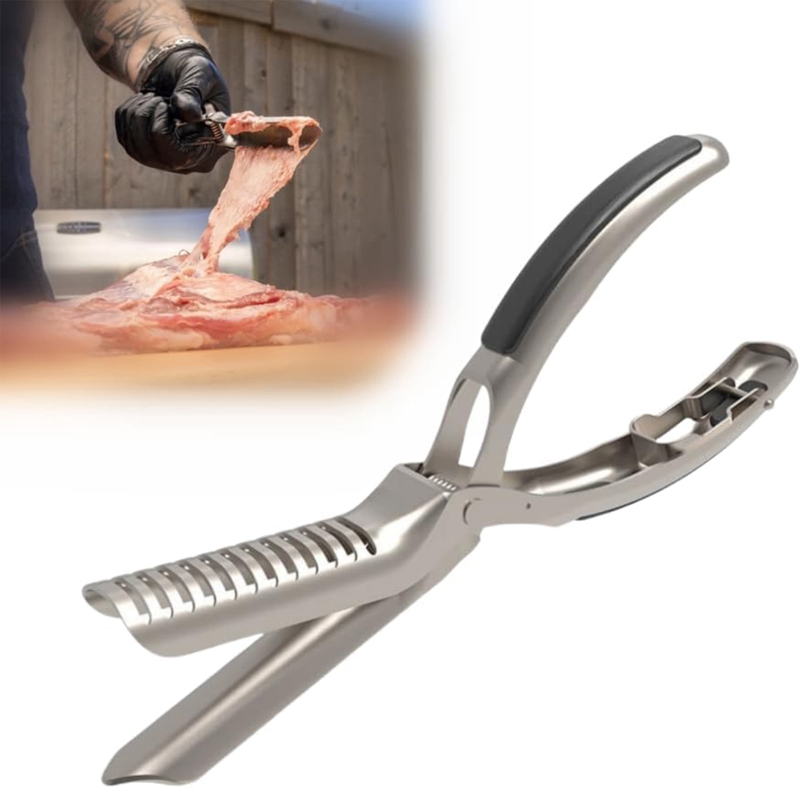 Stainless Rib Prep Tool Kit with Membrane Remover, Pork Rib Skinning ...