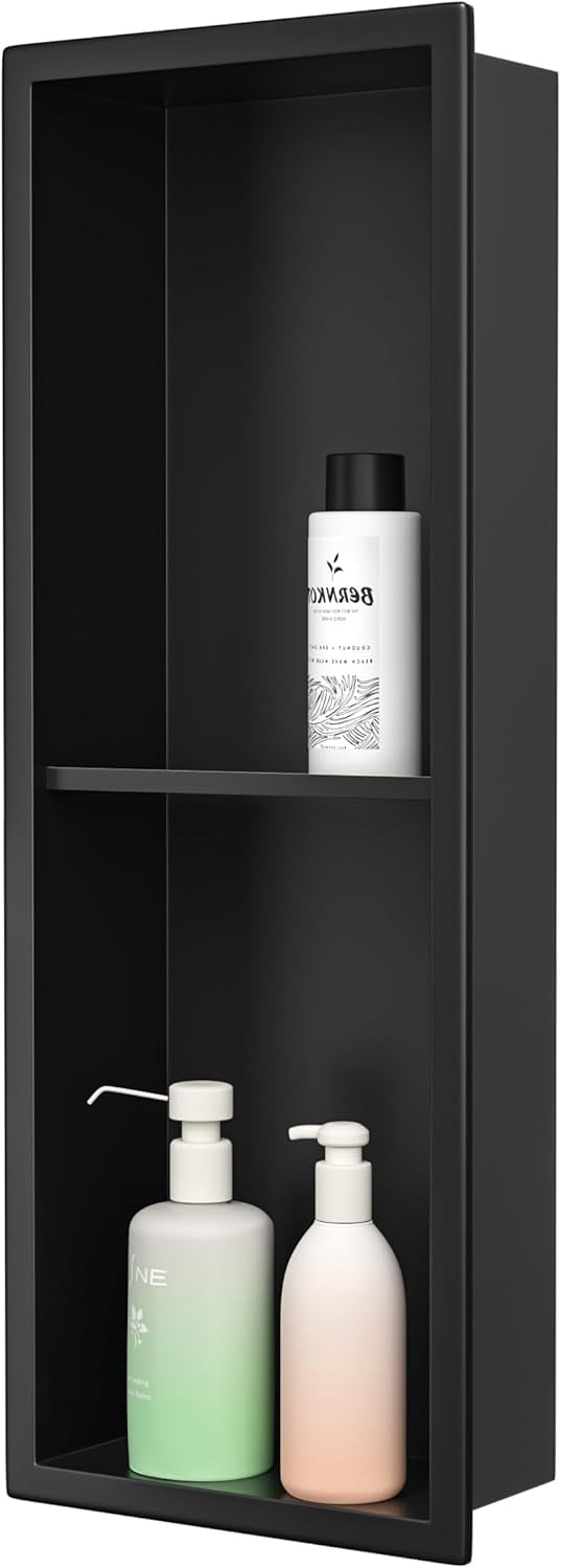 Stainless Shower Niche Matte with Shelf No Tiled Needed Niche Shower ...