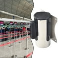 Stainless Stanchion Queue Barrier Wall Mount Crowd Control Retractable ...