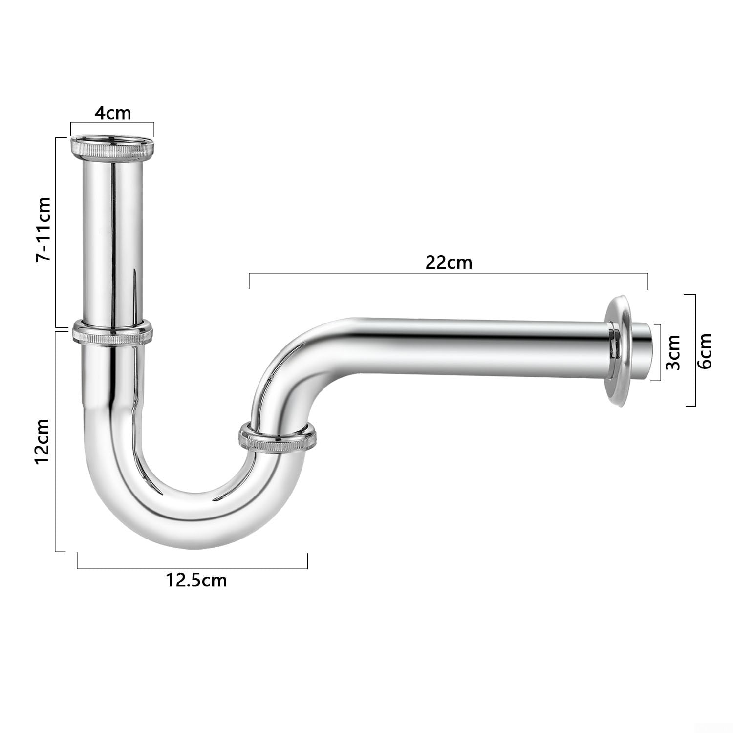 Stainless Steel 1/4'' x 32mm Waste Drain Valve Siphon Syphon For Faucet ...