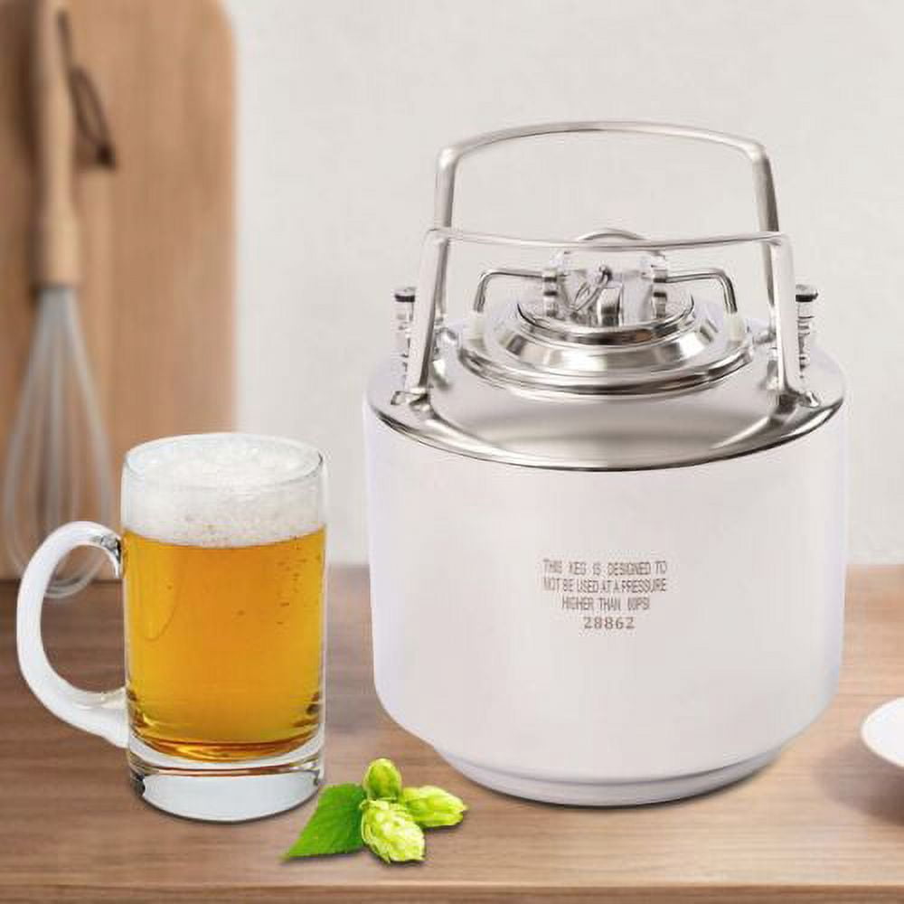 Stainless Steel 1.6 Gallon Mini Ball Lock Keg System Beer Brewing Strap ...