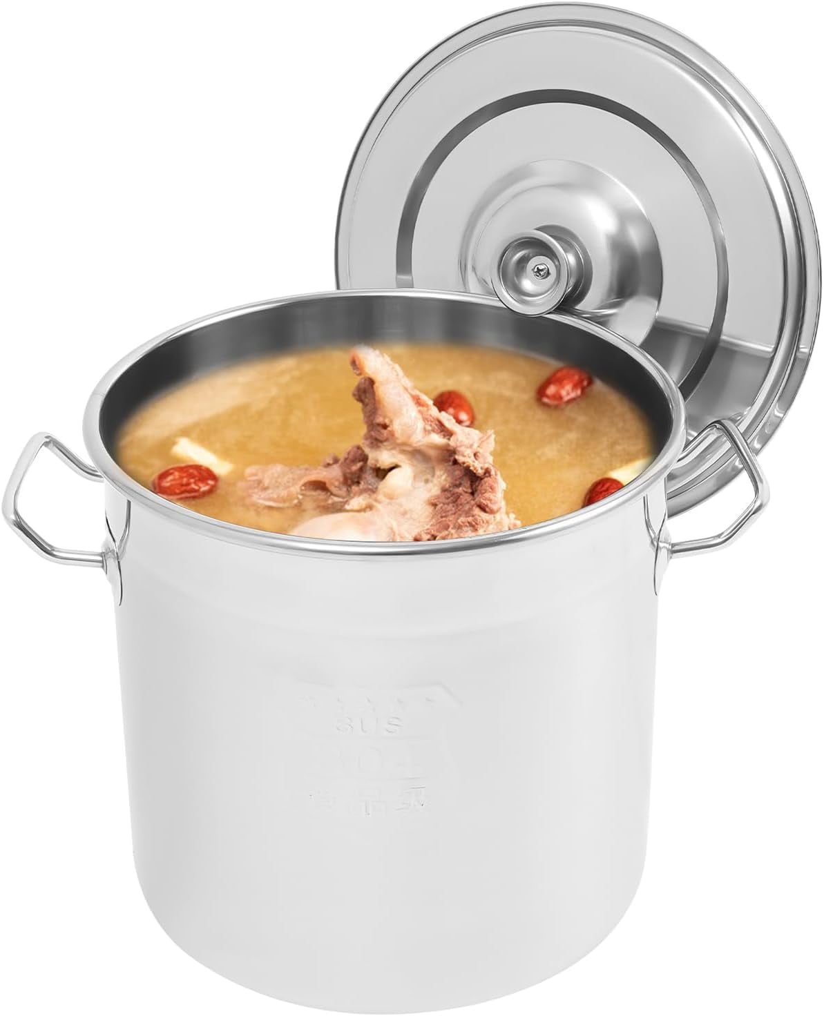 Stainless Steel 12qt Big Soup Pot, Large Cooking Pot With Lid - Tall ...