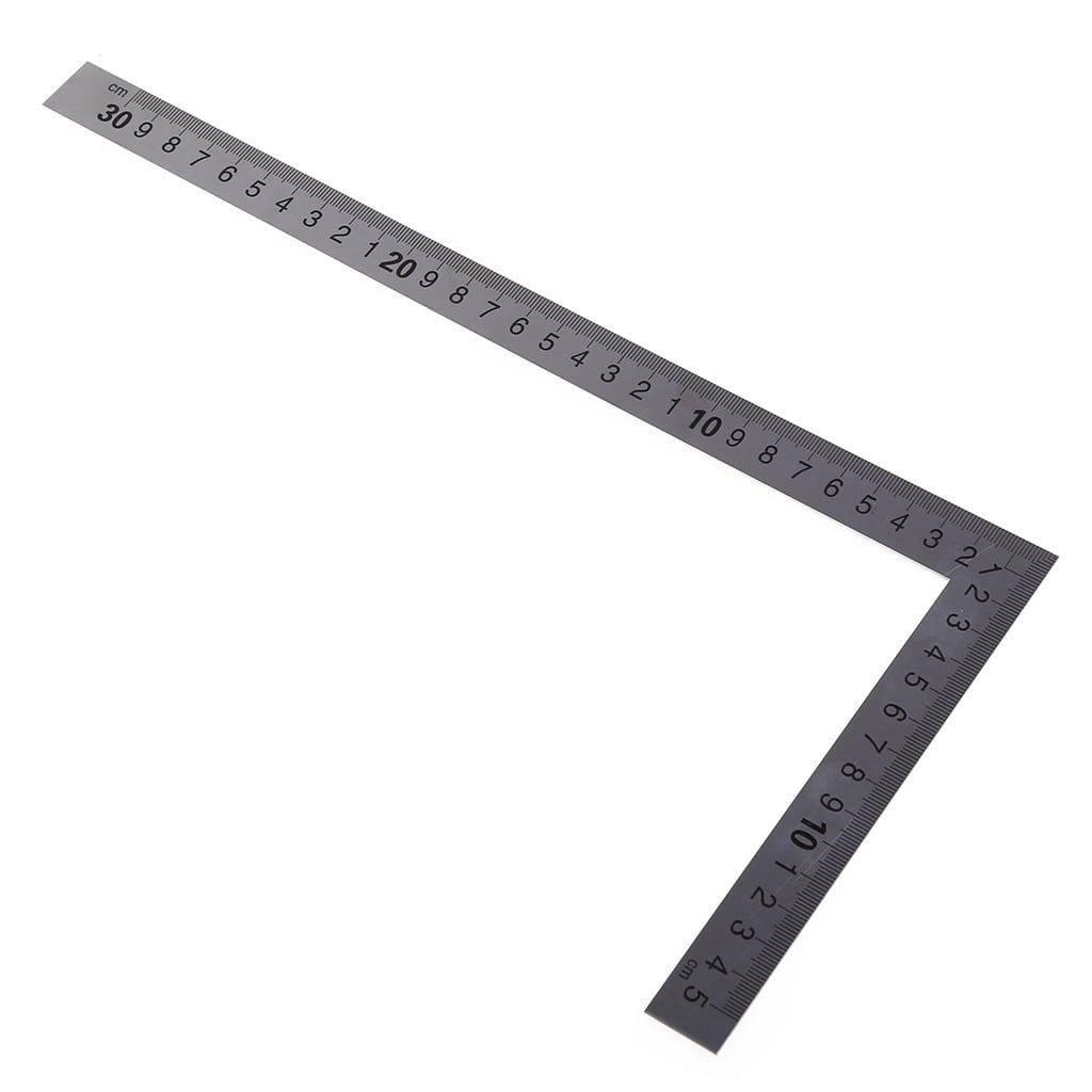 Stainless Steel 15x30cm 90 Degree Metric Try Mitre Square Ruler Scale ...