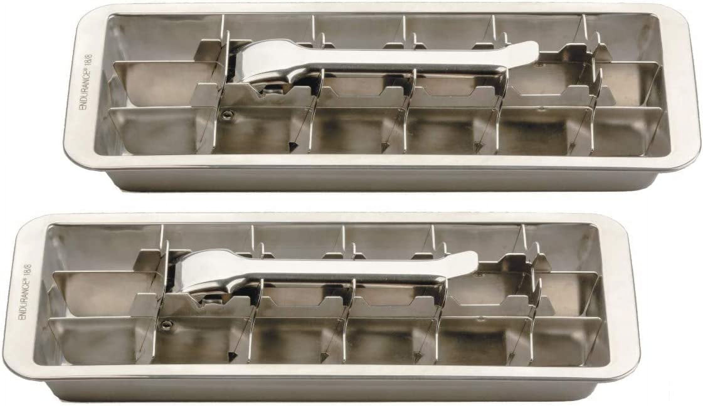 Stainless Steel 18 Cube Ice Cube Tray, Set of 2 - Walmart.com