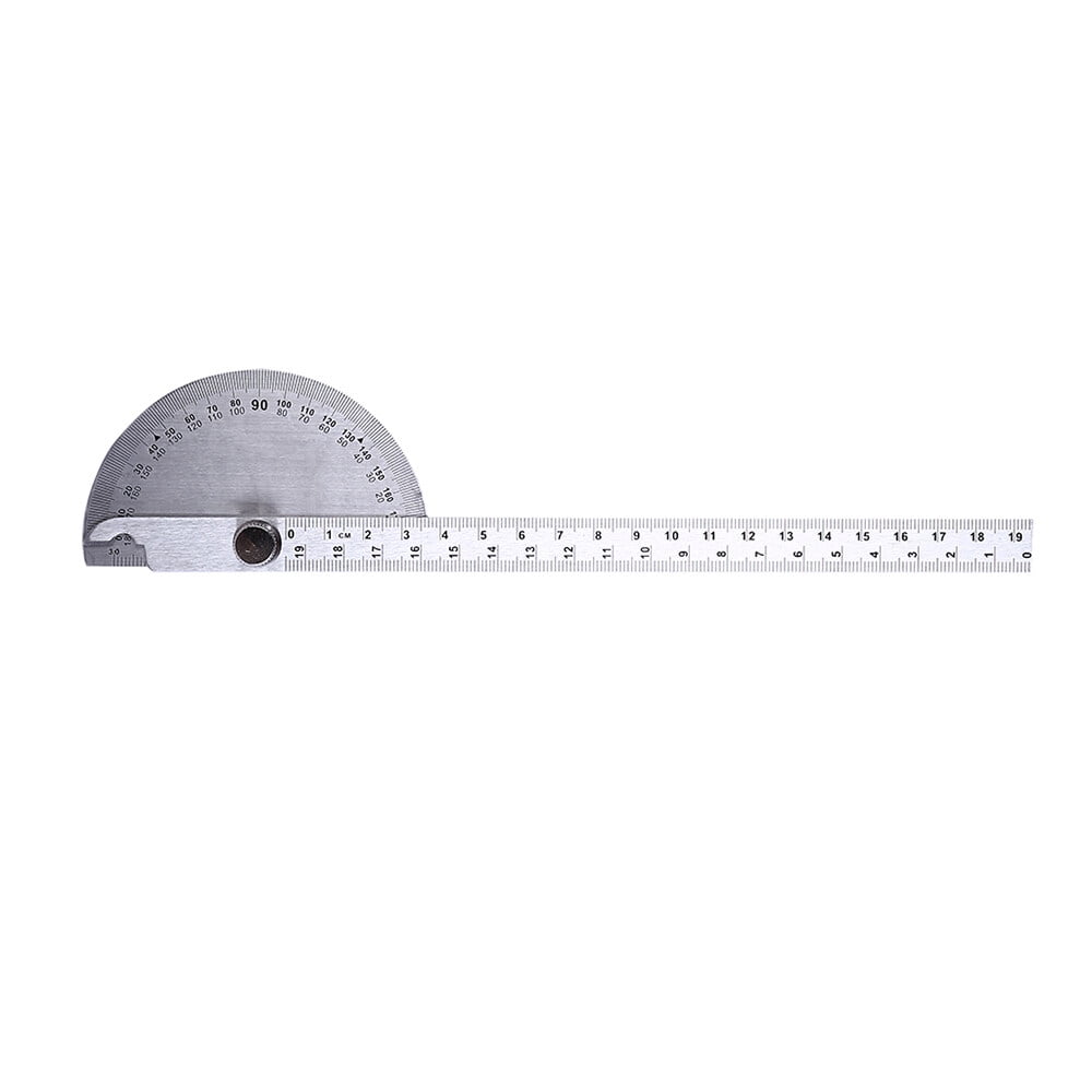 Stainless Steel 180 Degree Protractor Angle Finder Rotary Woodworking ...