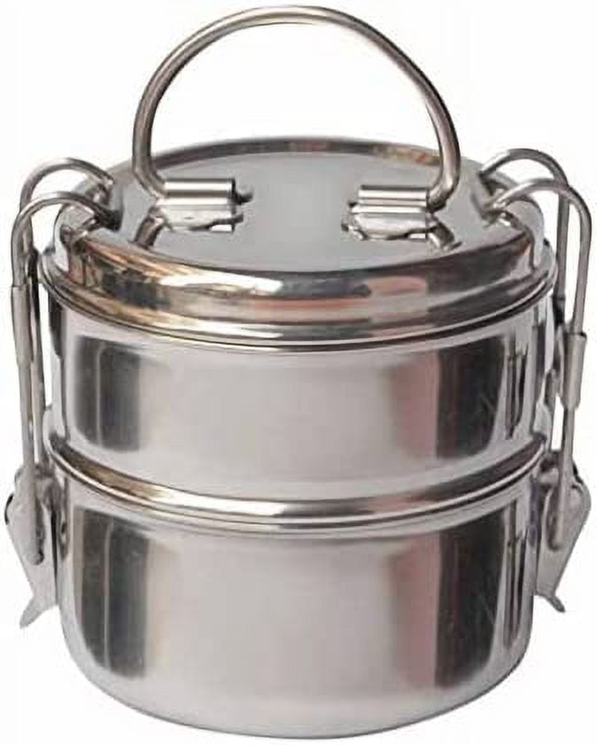 Stainless Steel 2 Food Compartment Lunch Box/Stackable Lunchbox, Food ...