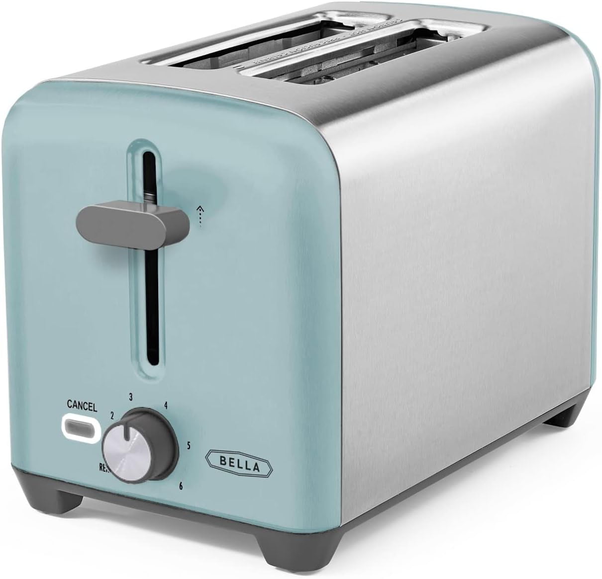 bella Stainless Steel 2 Slice Toaster with Extra Wide Slots & Removable ...
