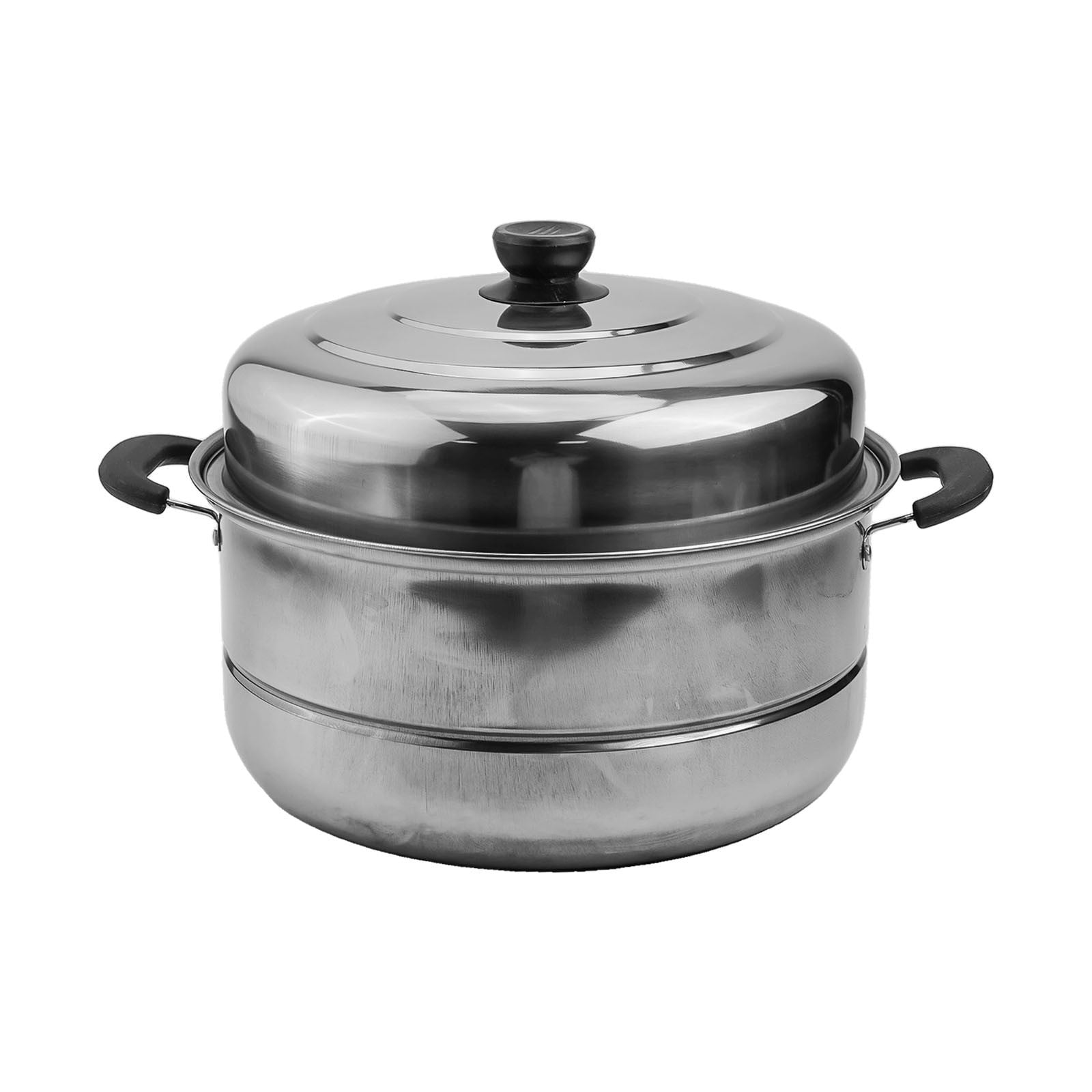 Stainless Steel 2-Tier Steamer:Suitable For Induction Cookers,Gas ...