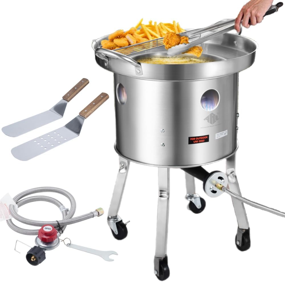 Stainless Steel 200,000BTU Propane Burner and Concave Comal para Tacos ...