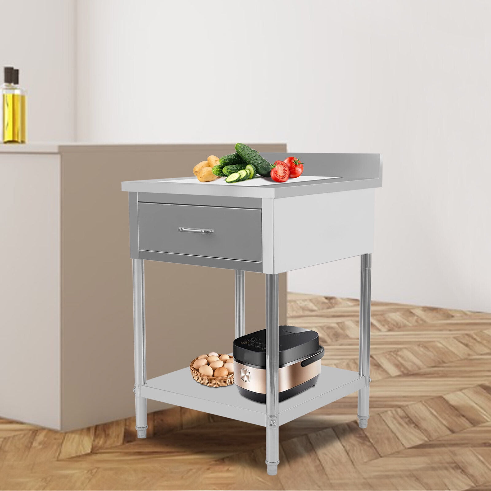 Stainless Steel 24" x 24" Kitchen Restaurant Work Prep Table with ...