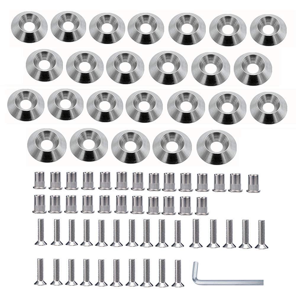 Stainless Steel 25 Pcs Fender Bumper Washer Bolt M5x20mm CNC Finishing ...