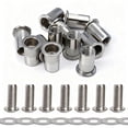 Stainless Steel 3/8-16 Rivet Nuts and Bolts 1" Button Head Socket Cap ...