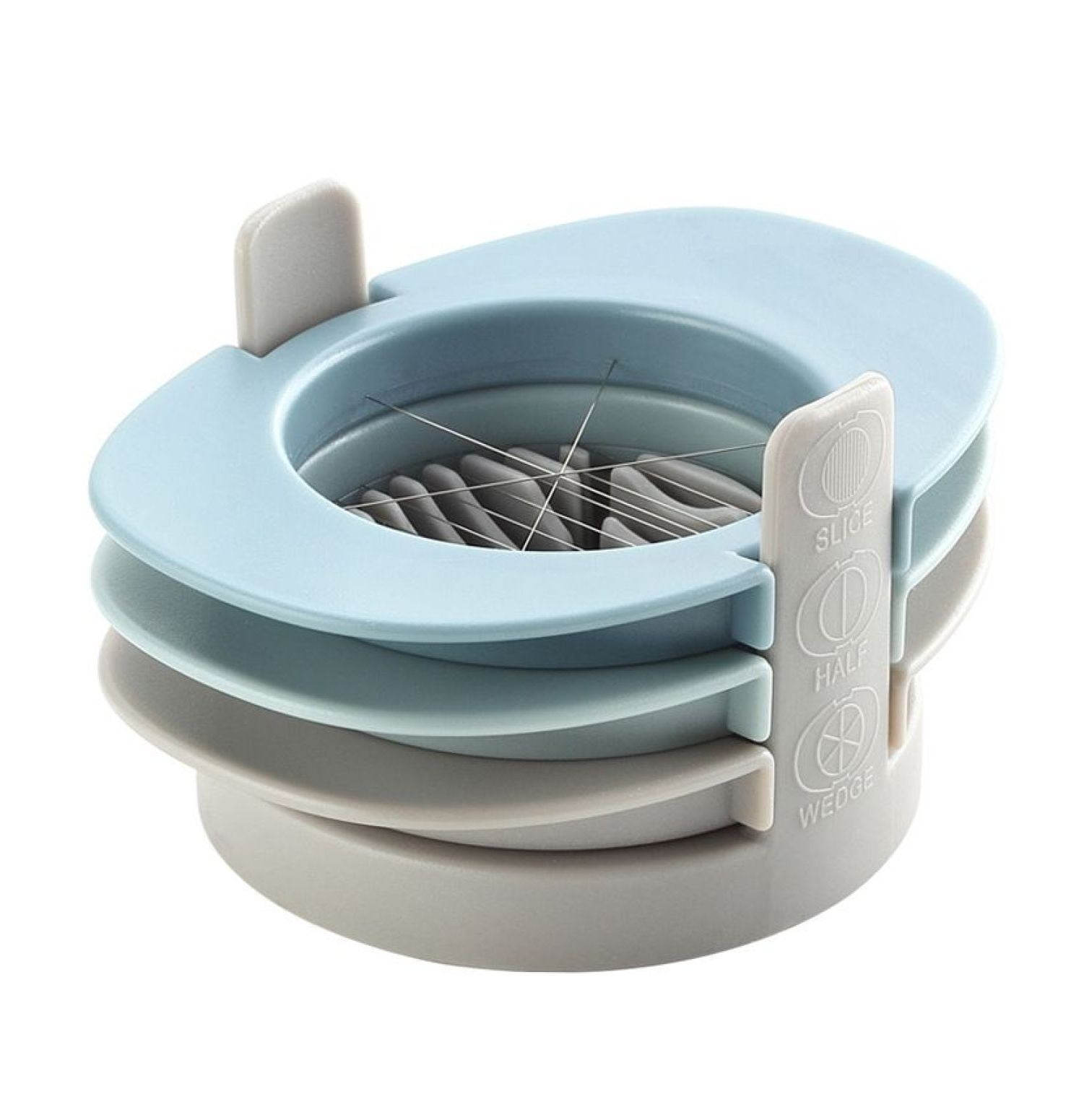 Stainless Steel 3 in 1 Wire Boiled Egg Slicer Cutter Wedge Half and ...