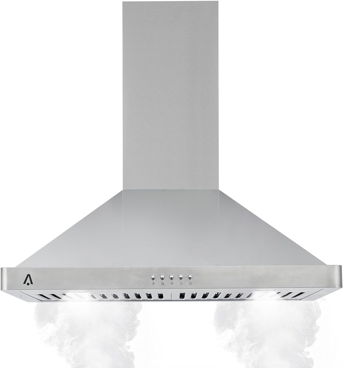 Stainless Steel 30-Inch Range Hood, Ducted/Ductless Convertible Chimney ...