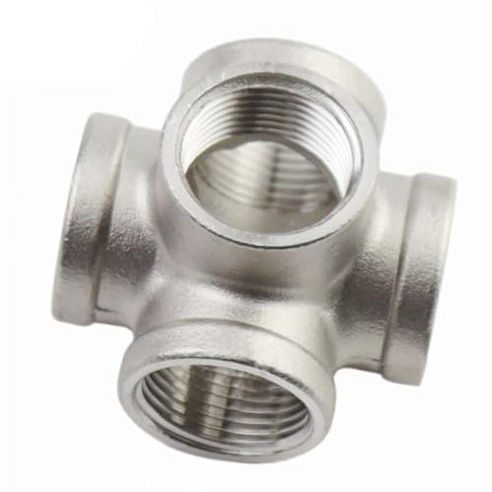 Stainless Steel 304 Female BSPT Pipe Thread Fitting 5 Same Way Cross ...