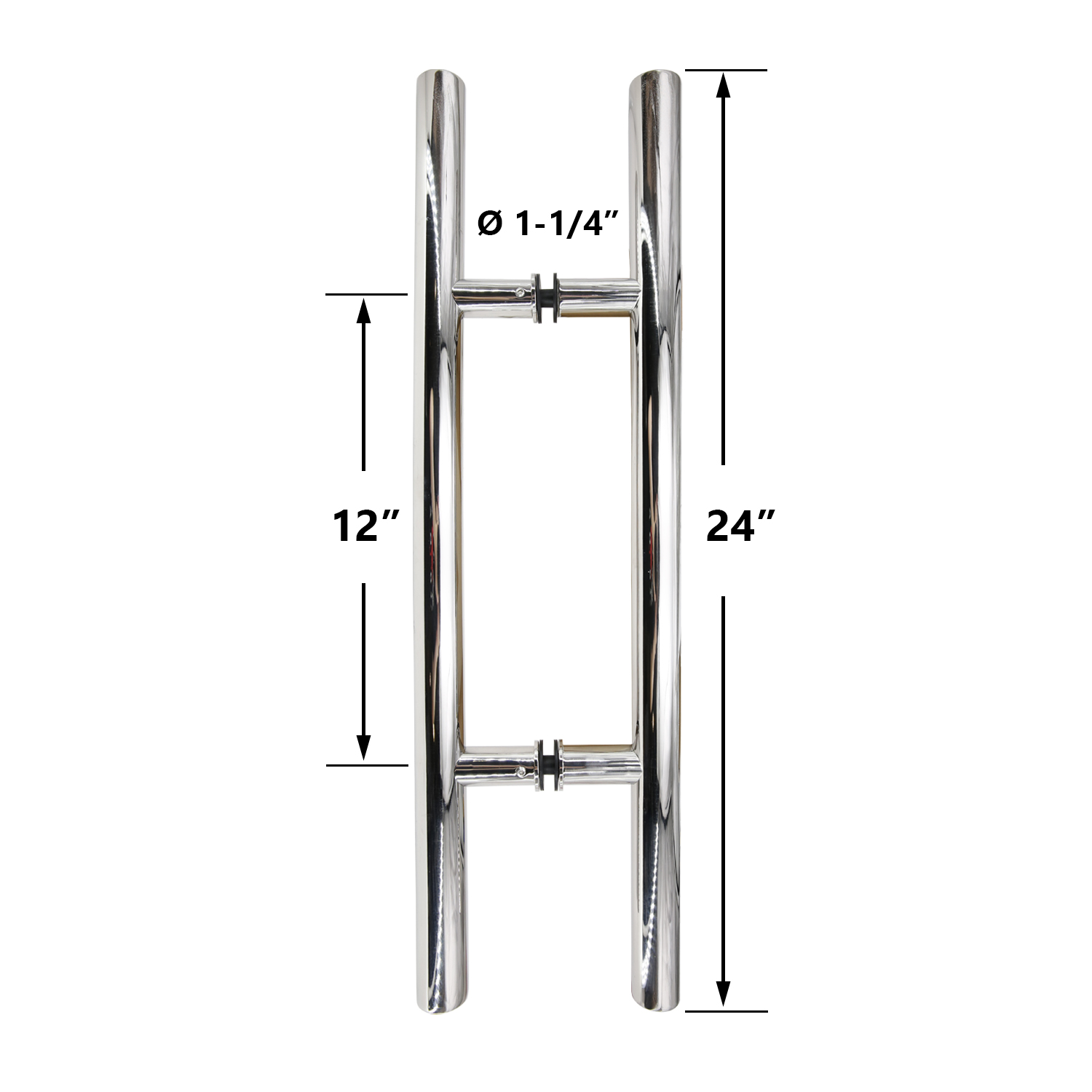 Stainless Steel 304 Ladder Style Back to Back Glass Door / Barn Door ...