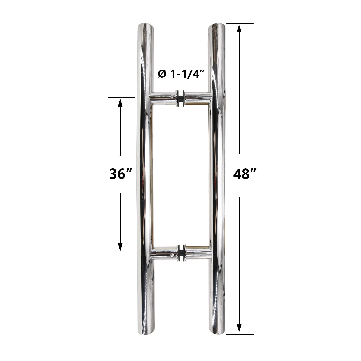 Stainless Steel 304 Ladder Style Back to Back Glass Door / Barn Door ...
