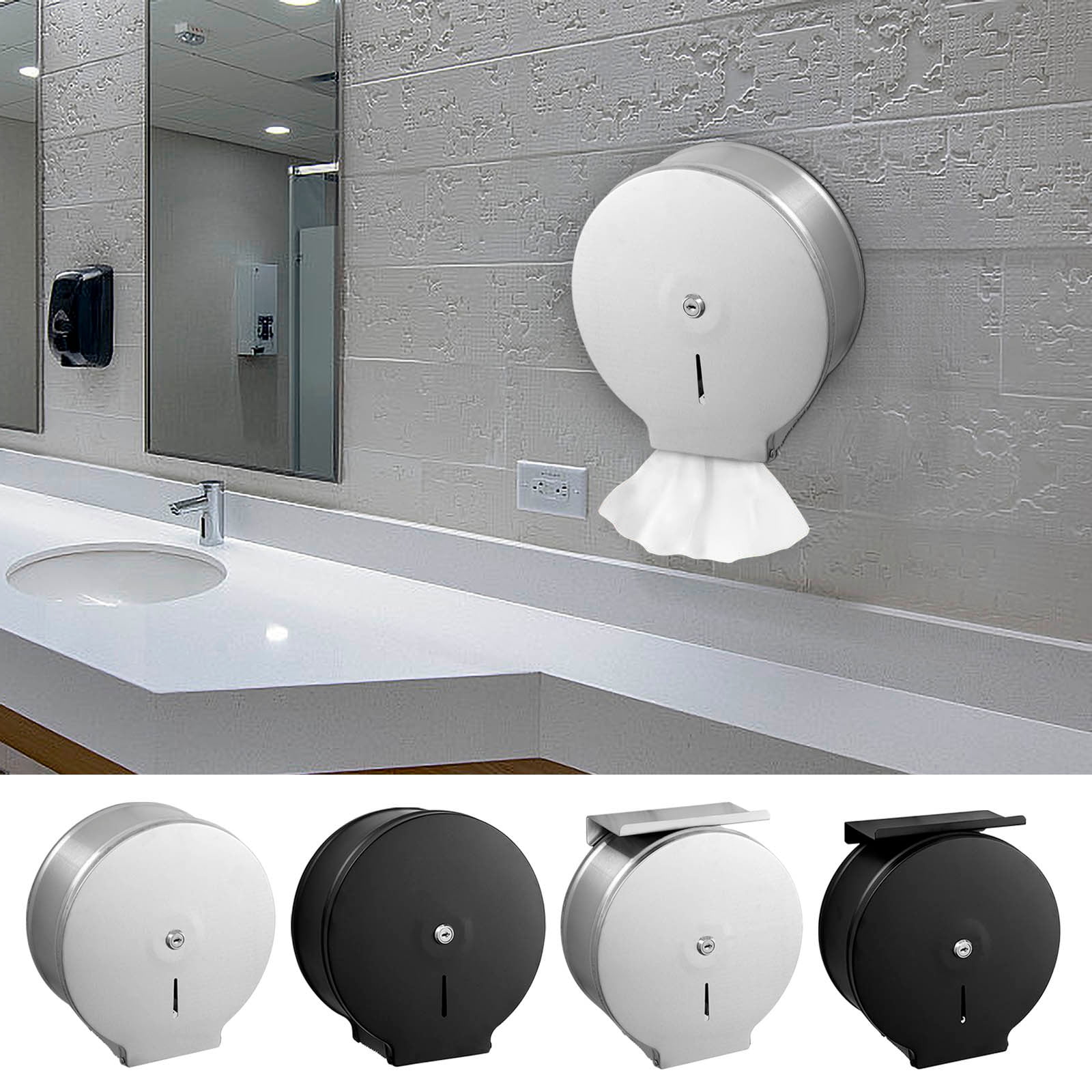 Stainless Steel 304 Large Paper Towel Dispenser | Wall-Mount Bathroom ...