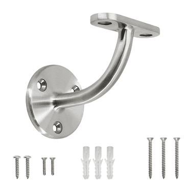 Stainless Steel 304 Grade Wall Mount Stair Handrail Bracket w/Base ...