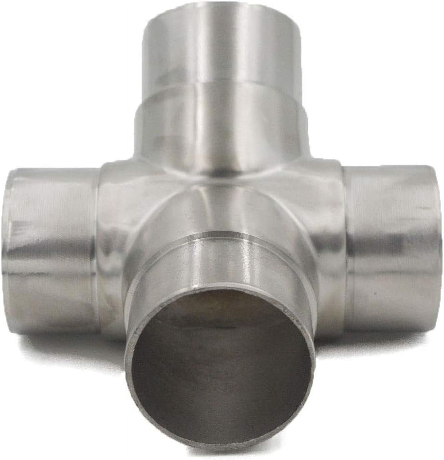 Stainless Steel 316 4-Way Structural Fitting Handrail Connector 135 ...