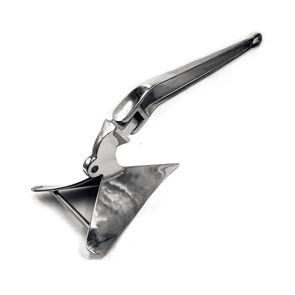 Stainless Steel 316 CQR Hinged Plow Style Mirror Polished Boat Anchor ...