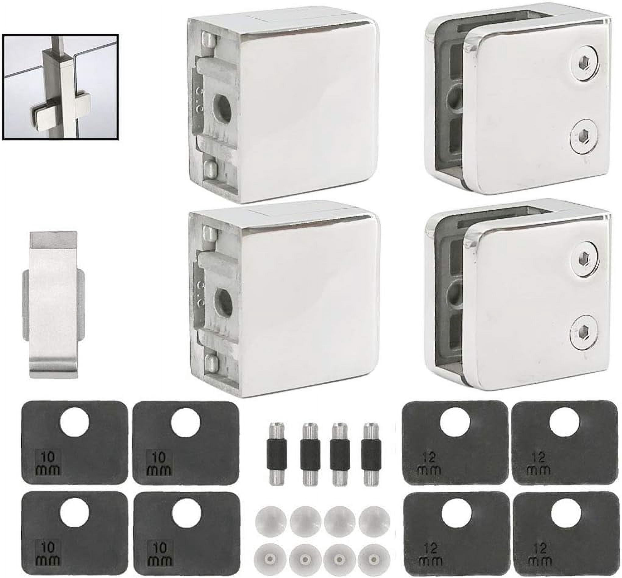 Stainless Steel 316 Heavy Duty Square Glass Clamp, 55 x 55 mm, For 3/8 ...