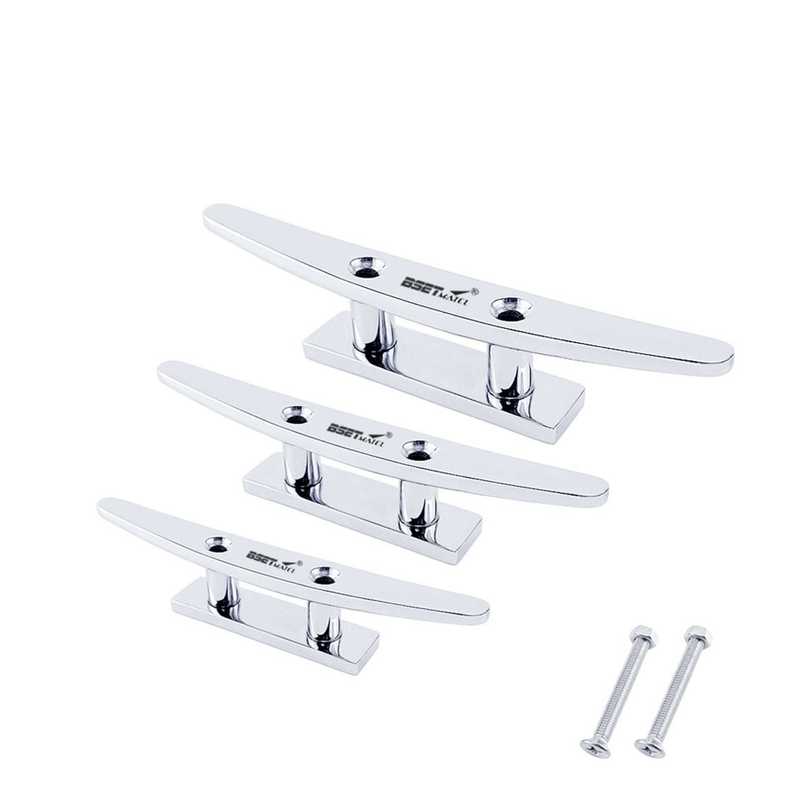 Stainless Steel 316 Low Flat Cleat Boat Cleats Deck Rope Cleat Mooring ...