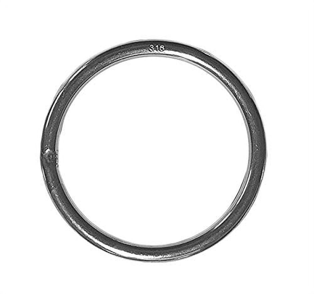 US Stainless Stainless Steel 316 Round Ring Welded 6mm x 80mm ID (1/4 ...