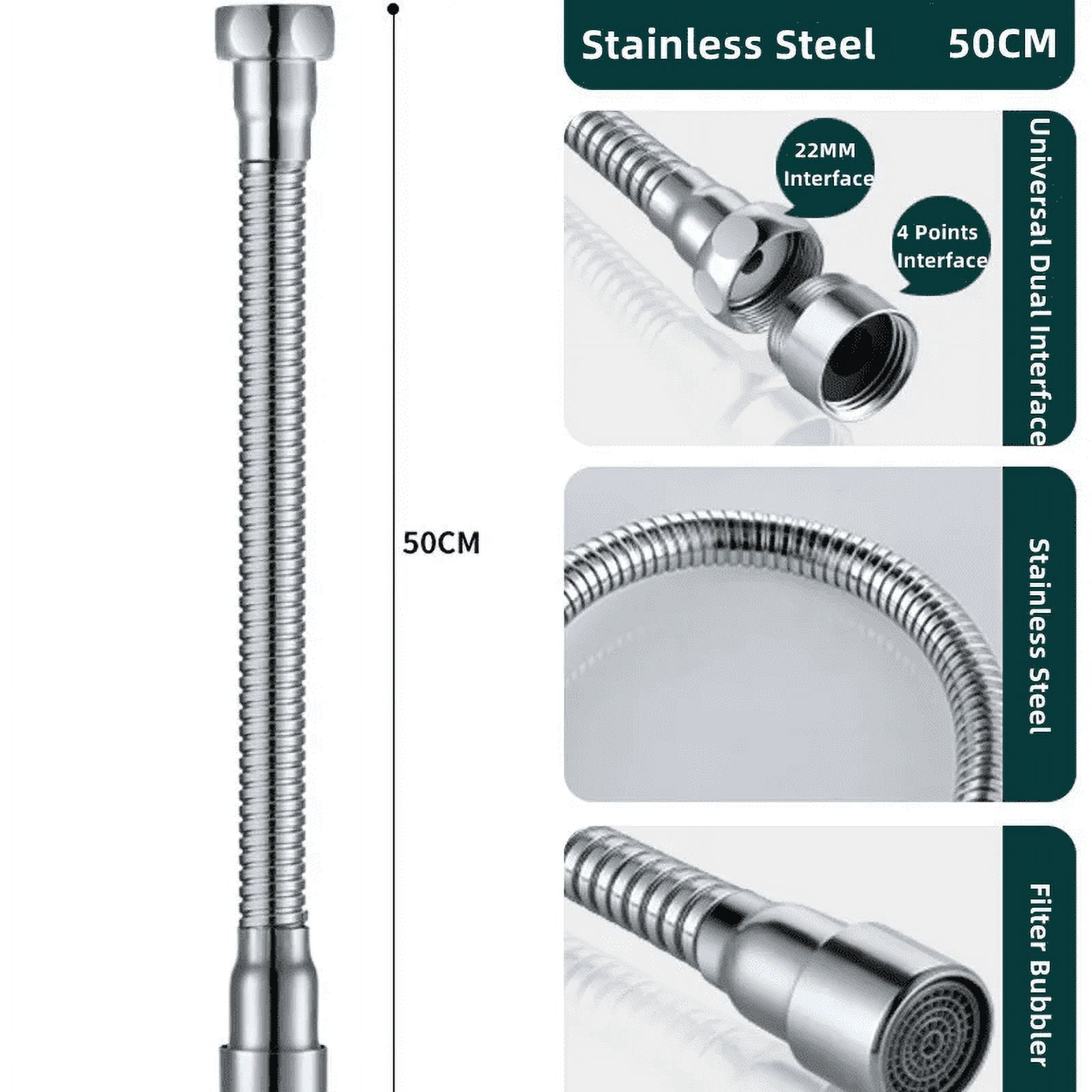 Stainless Steel 360掳 Universal Faucet Extender Anti-Splash Head Nozzle ...