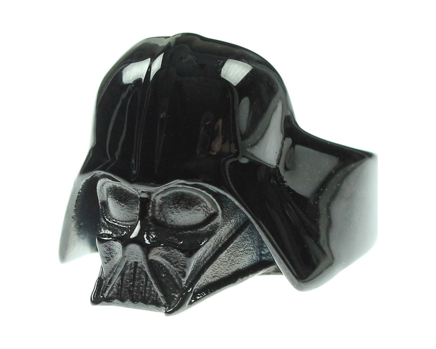 Stainless Steel 3D Darth Vader Black IP Ring - Walmart.com