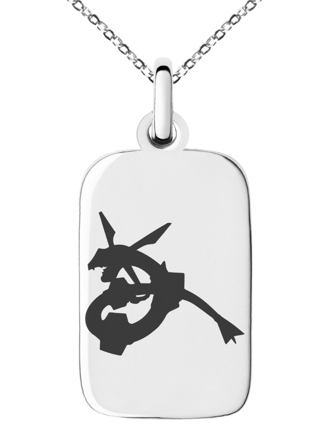 Tioneer Stainless Steel 3rd Gen Rayquaza Pokémon Engraved Small ...