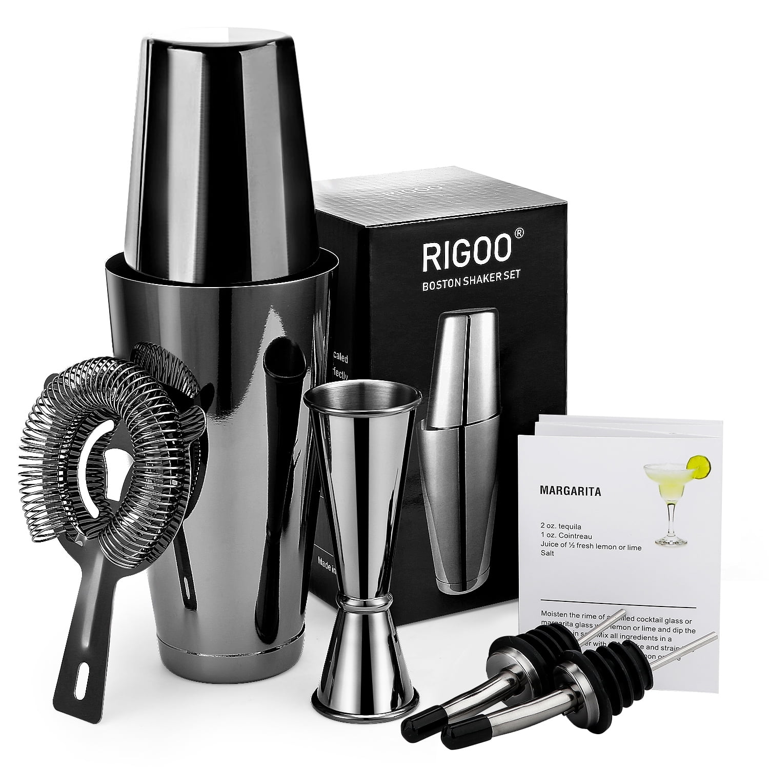 Walmart Stainless Steel 4-Piece Professional Cocktail Shaker Set ...