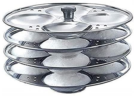 Stainless Steel 4 Plate Idli Stand | Idli Maker for Soft & Fluffy Idlis ...
