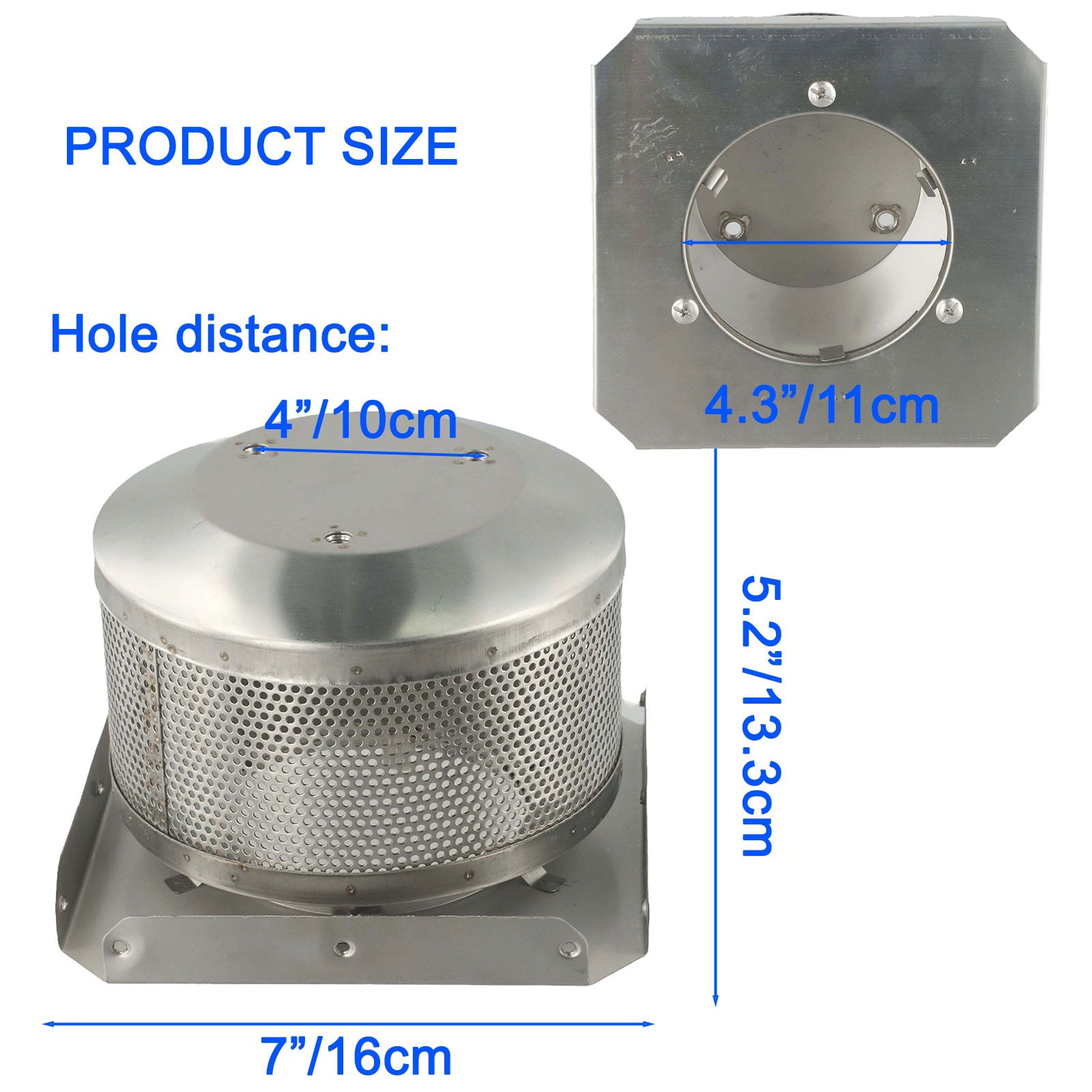 Stainless Steel 4-Sided Pyramid Heater Replace Emitter Screen and Base ...