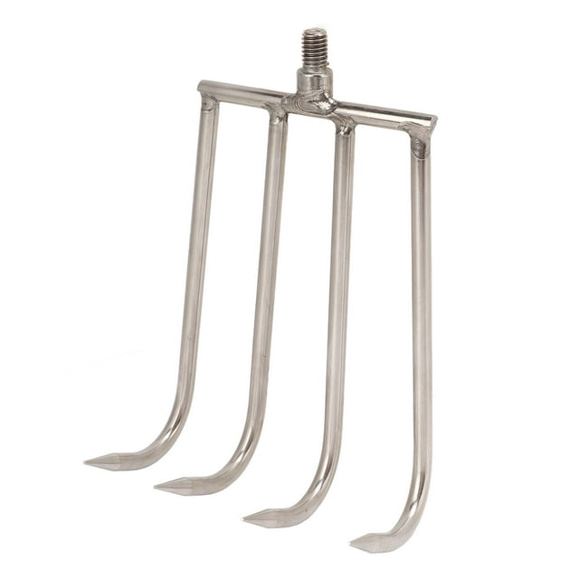 Stainless Steel 4 Teeth Hand Rake Portable Aquatic Weed Rake with 8mm ...