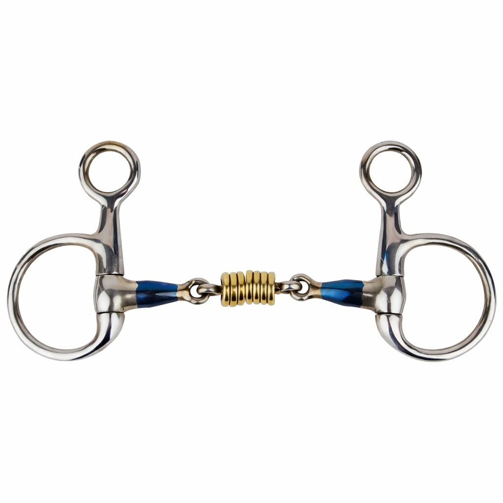 Stainless Steel 5.5" 3-Piece Dog Bone Snaffle Baucher Bit w/ Copper ...