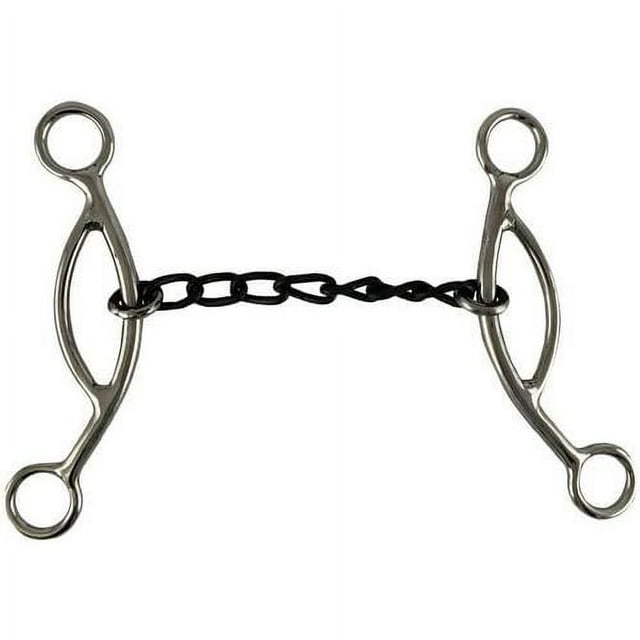 Stainless Steel 5" Sweet Iron Chain Mouth Bit W/Sliding Gag - Walmart.com