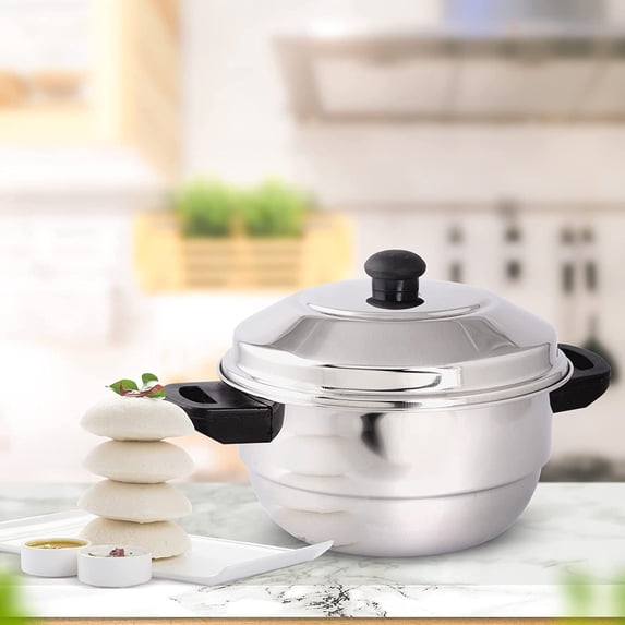 Stainless Steel 5 pcs Multi Kadai (Induction Friendly) Idli Cooker with ...