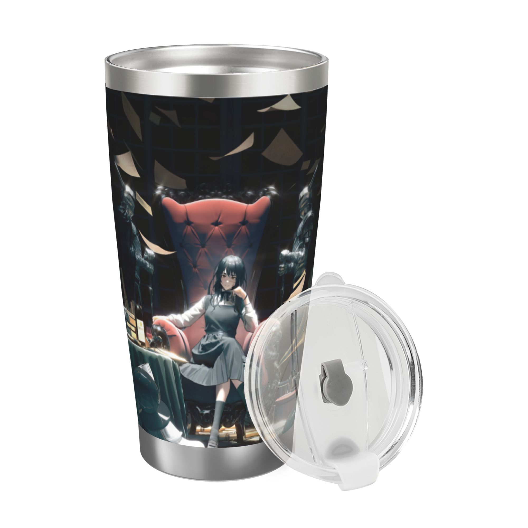 Stainless Steel 6.7in High 20oz Anime Insulated Cup,Chainsaw Man Water ...