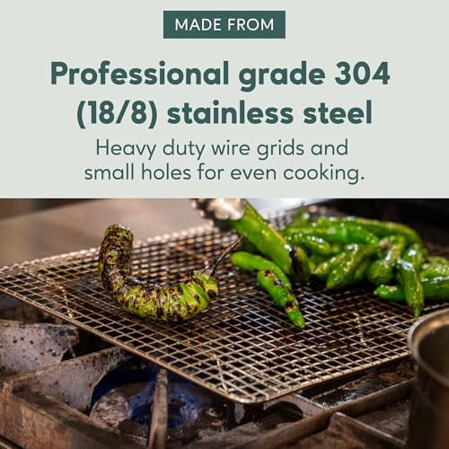 Stainless Steel 8.5 x 12-inch Cooling and Baking Rack - Oven-Safe ...