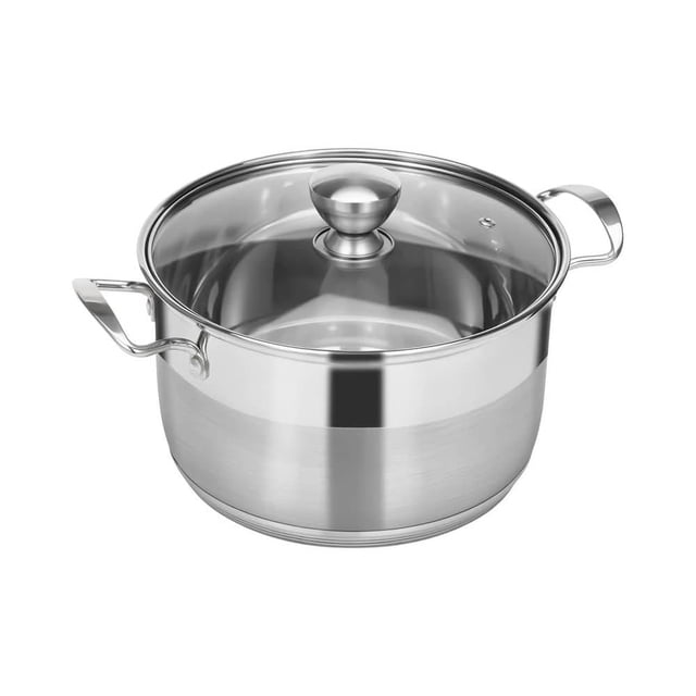 Stainless Steel 8 qt. Stock Pot with Lid - Nonstick Thick Base ...