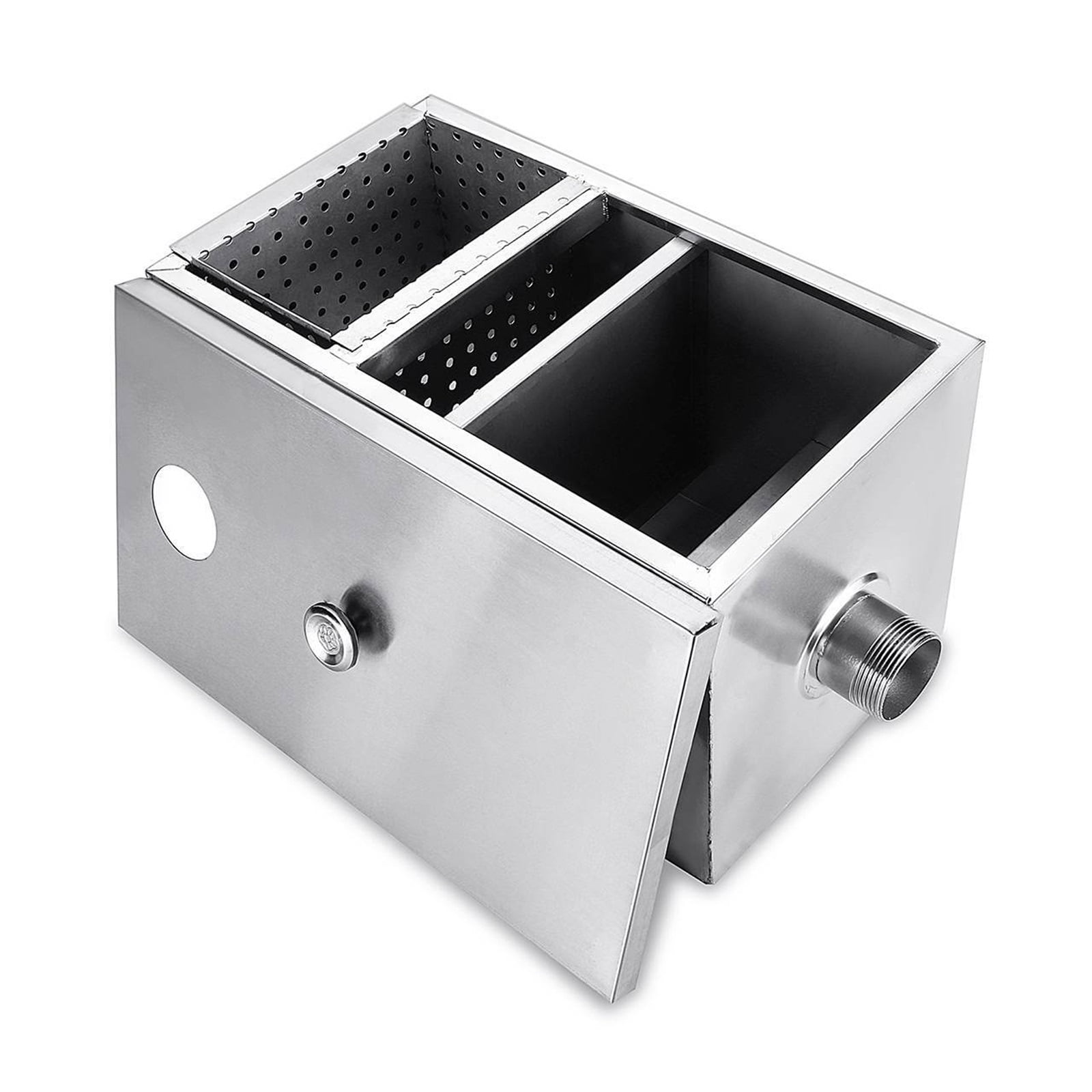 Stainless Steel 8LB Grease Trap Interceptor Oil Water Separator For ...